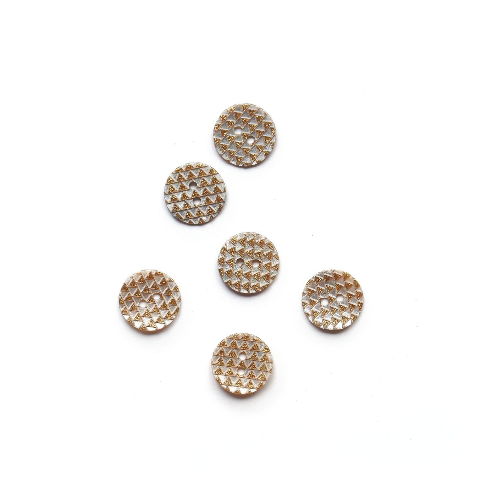 Glitter Triangle Buttons - 2 Sizes – La Mercerie